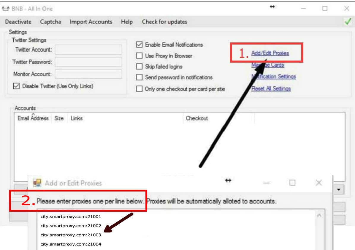 BNB proxies for SNKRS: Add Proxies on Better Nike Bot | Step-by-Step